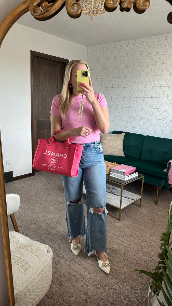 Chanel Mixed Fibers Deauville Small Pink – DAC