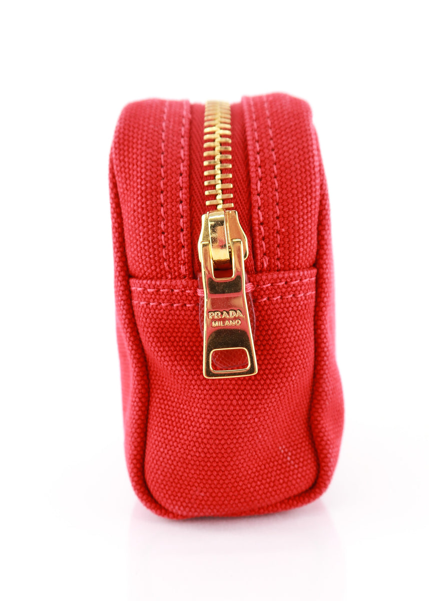 Prada Canapa Red Pouch – DAC
