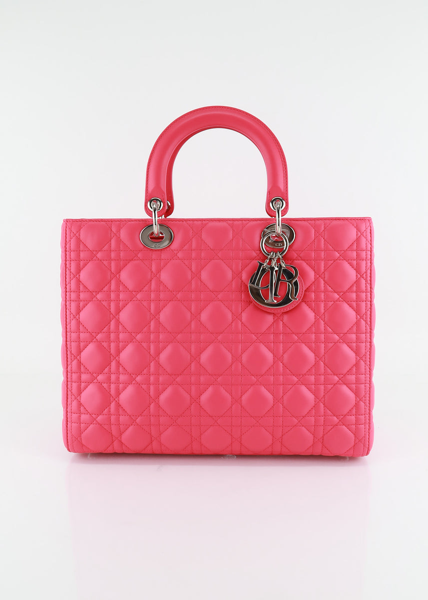 Dior Cannage Large Lady Dior Watermelon – DAC